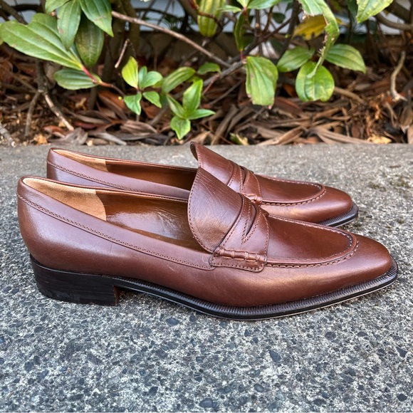a. testoni | Shoes | A Testoni Brown Leather Penny Loafer Eu 36 Made In ...